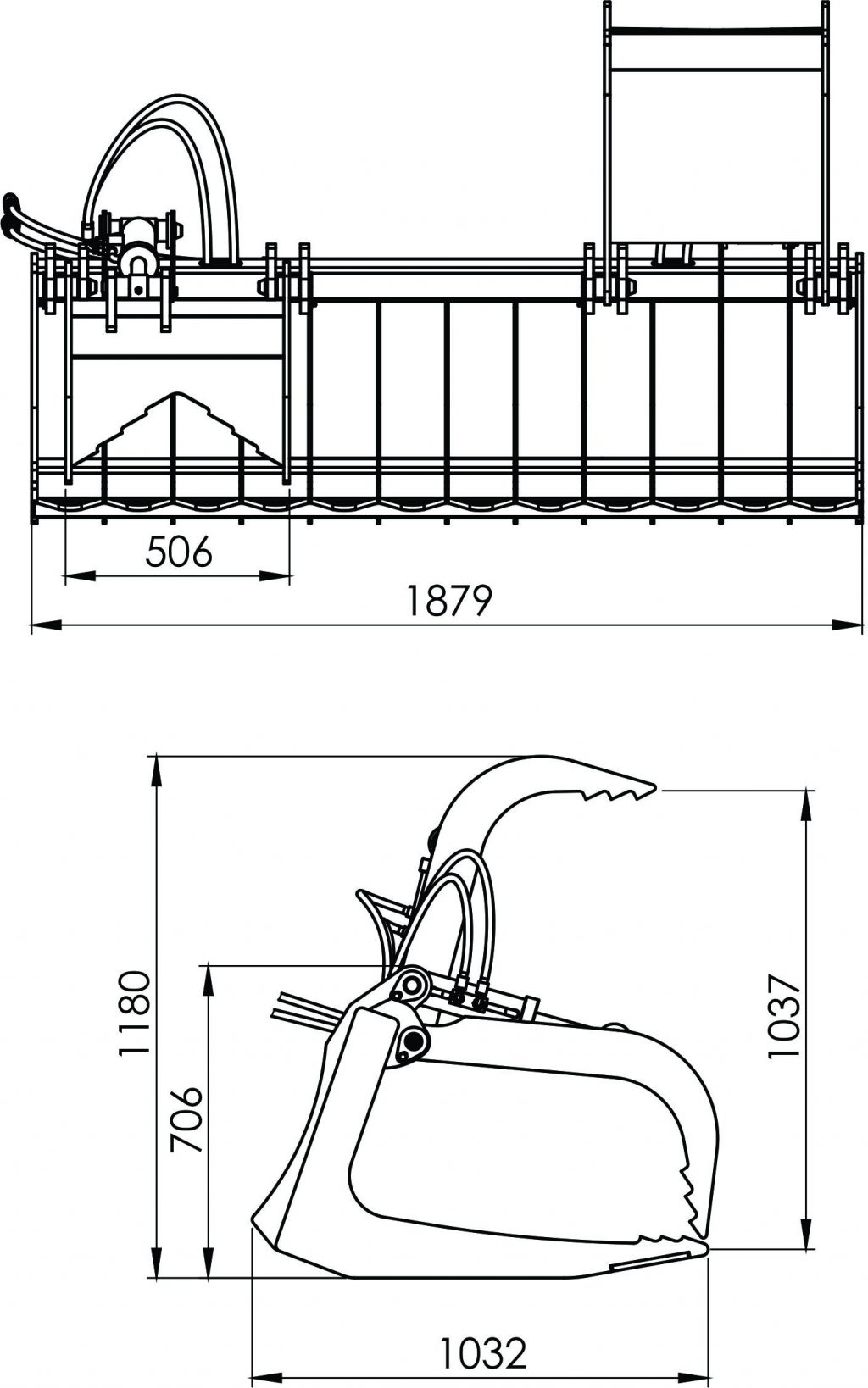 Garra Forestal - GF 180 - Implementos Pecari